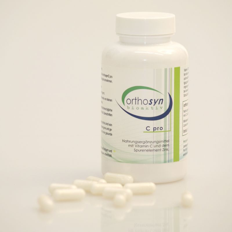 orthosyn C pro - basisches Vitamin C mit dem Plus an Zink, vegane Kapseln